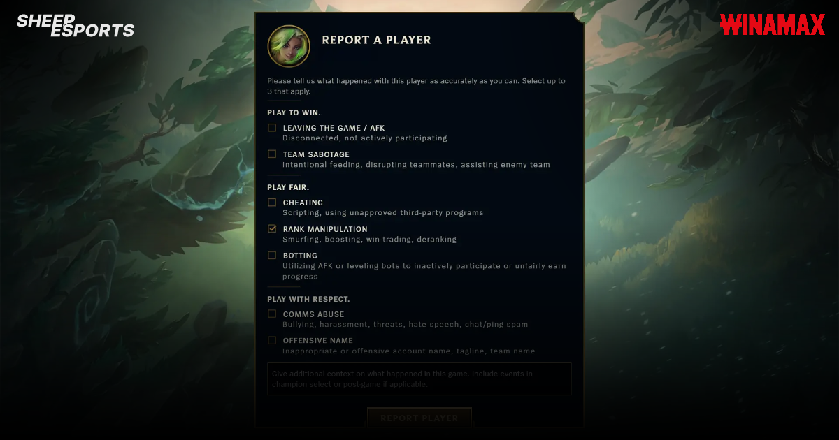 Sheep Esports - Smurfing now integrated as an in-game reportable ...